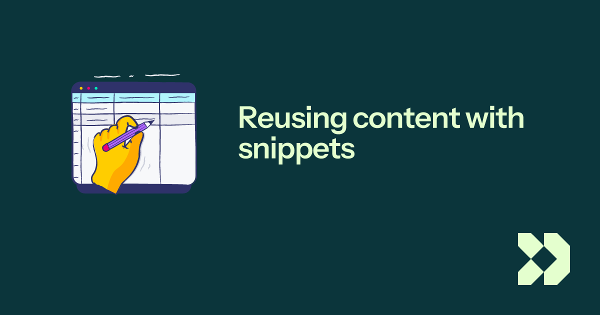 Reusing content with snippets | Customer.io Docs